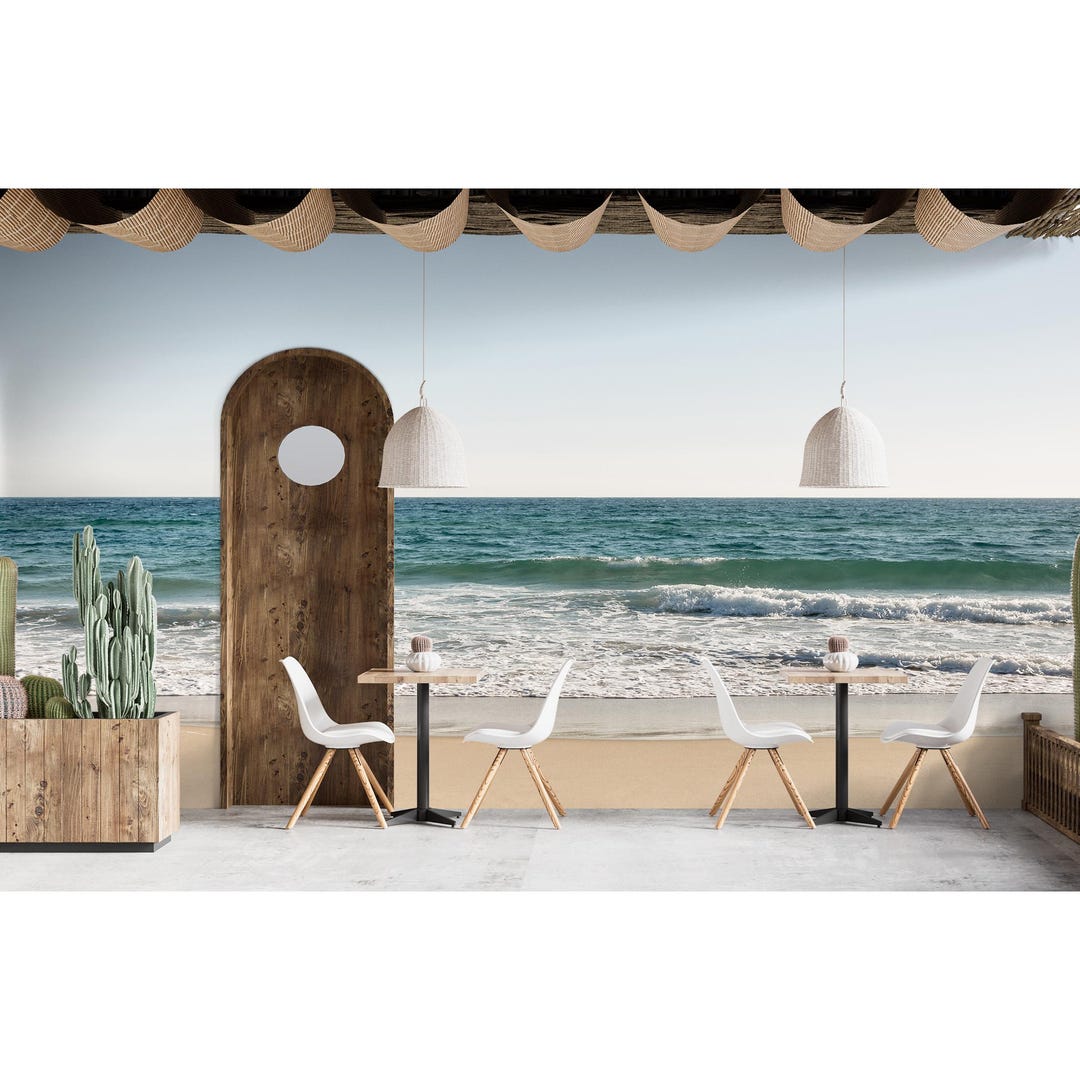 Beach Ocean Wallpaper Peel & Stick / Traditional Sea Wall Mural Bedroom ...
