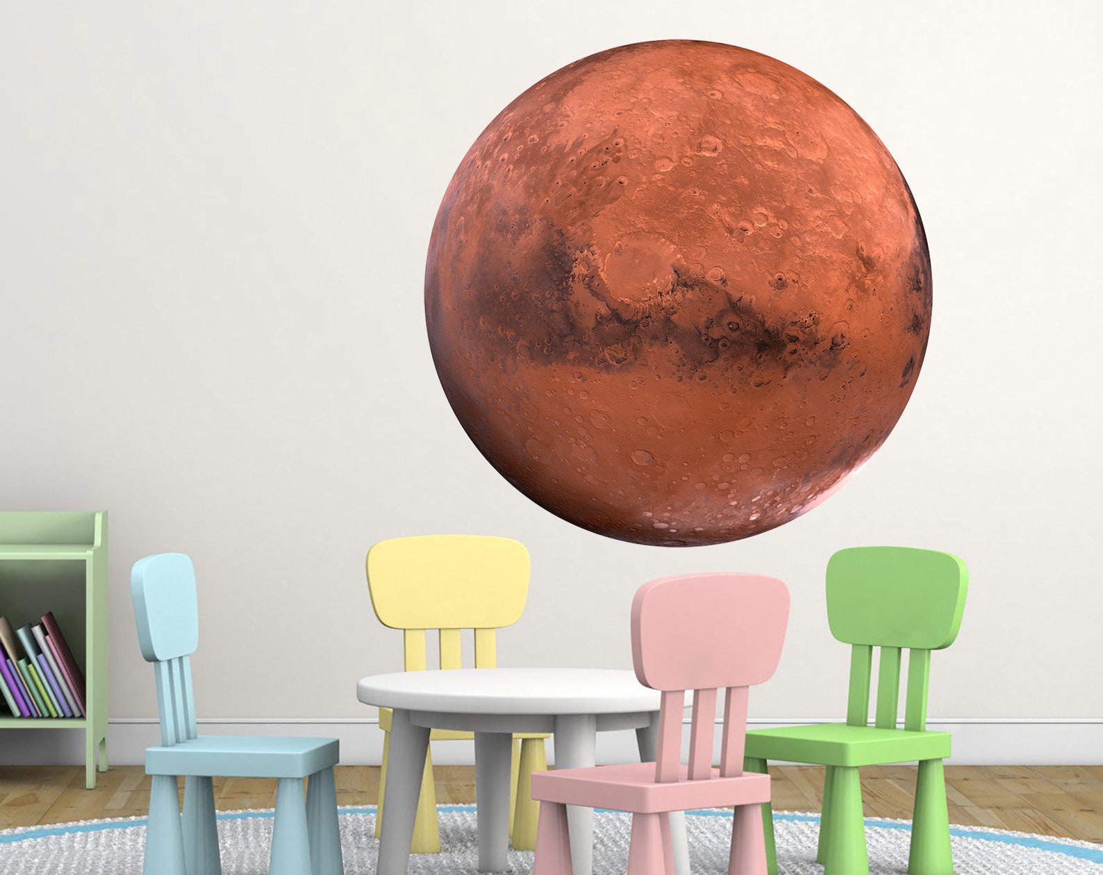 Mars Wall Sticker Red Planet Print Mars Decal Astronomy - Etsy