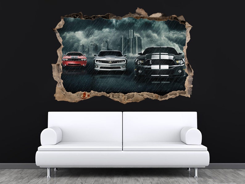 American Muscle Cars Vinyl Sticker Cars Decal Garage Decal - Etsy