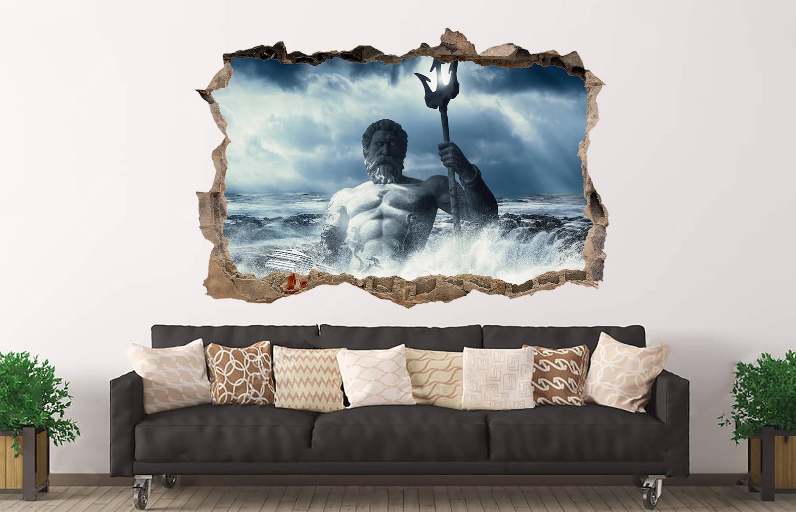 Poseidon God of the Sea Wall Sticker Poseidon Print Poseidon - Etsy