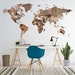 World Map Decal Vinyl World Map Printable Sticker Wood World - Etsy