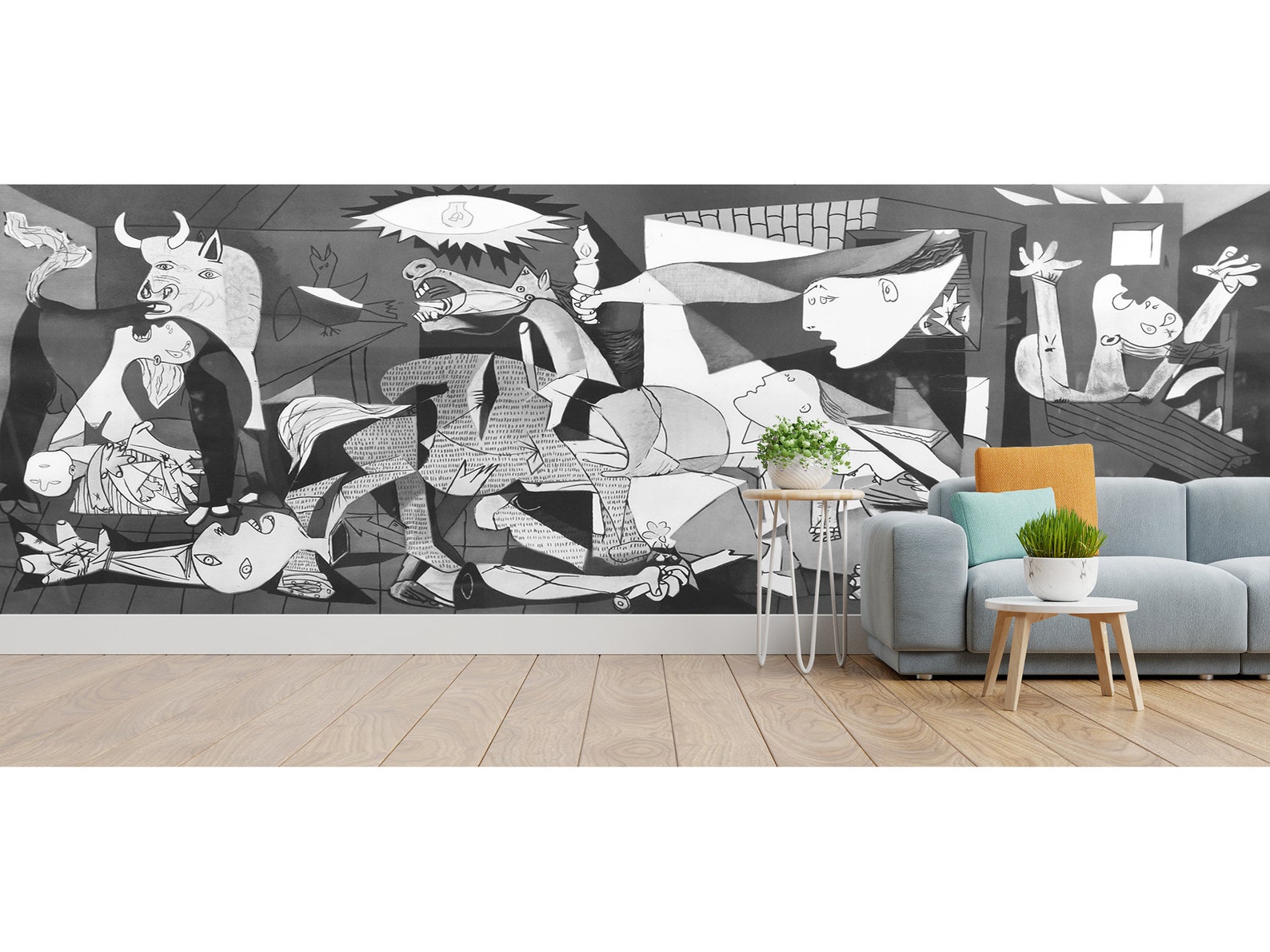 Guernica Print Picasso Wallpaper Panoramic Wallpaper Bedroom | Etsy