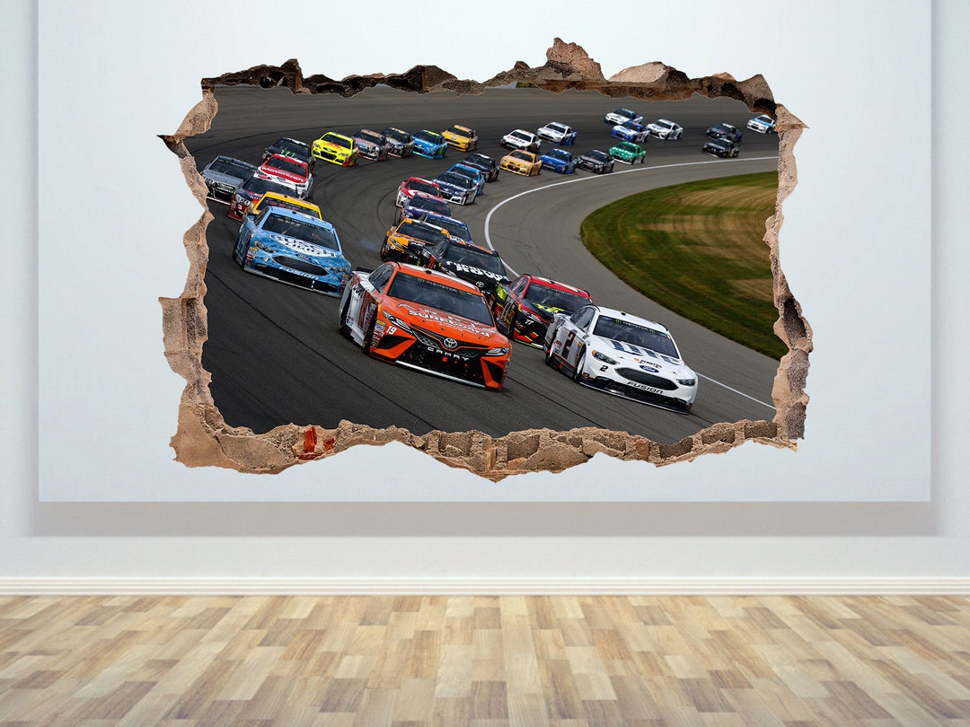 Nascar Racing Cars Wall Sticker Car Wall Decal Nascar Prints Nascar ...