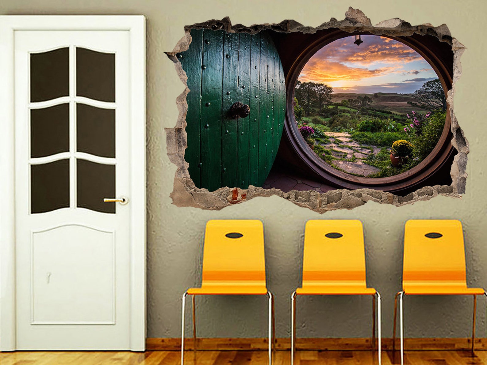 Hobbit House Wall Art Decal Hobbit Decor Bag End Wall Art | Etsy