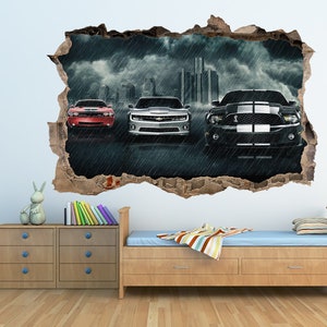 American Muscle Cars Vinyl Sticker Cars Decal Garage Decal Garage ...