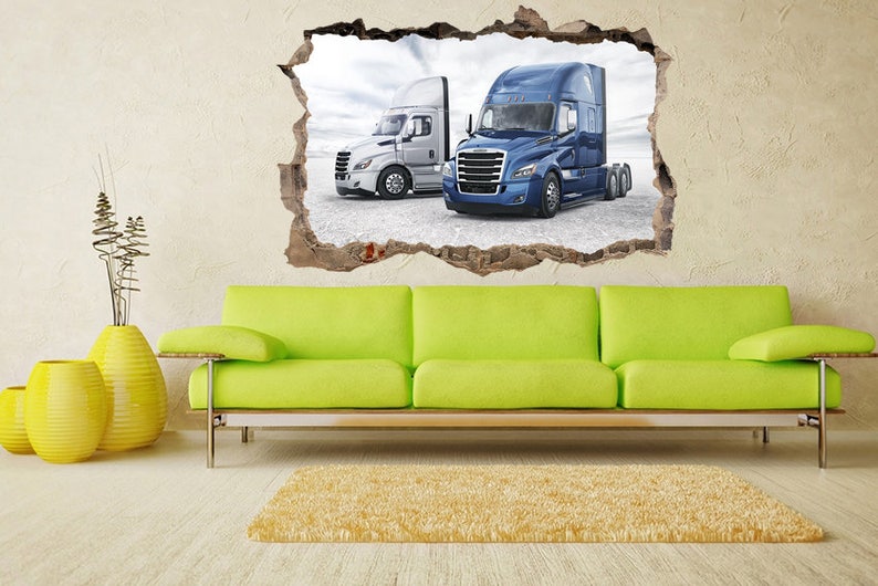 Semi Trucks Wall Sticker Truck Decal Freightliner Print Truck - Etsy
