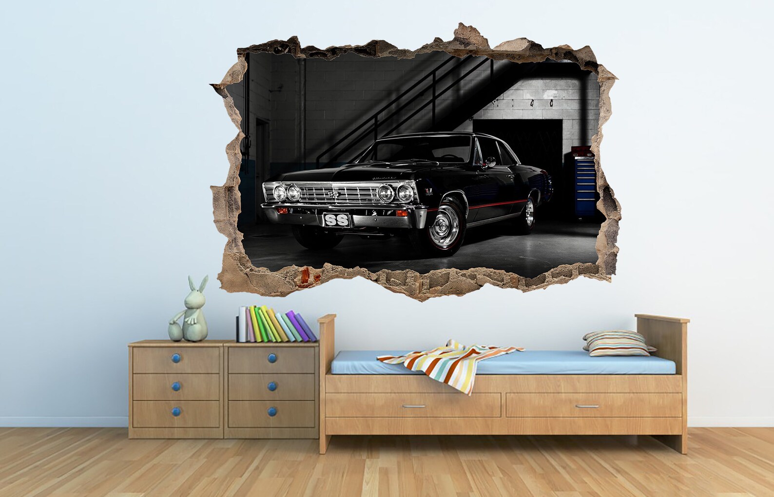 Chevrolet Impala SS Wall Sticker Classic Car Garage Wall Decal 3d ...
