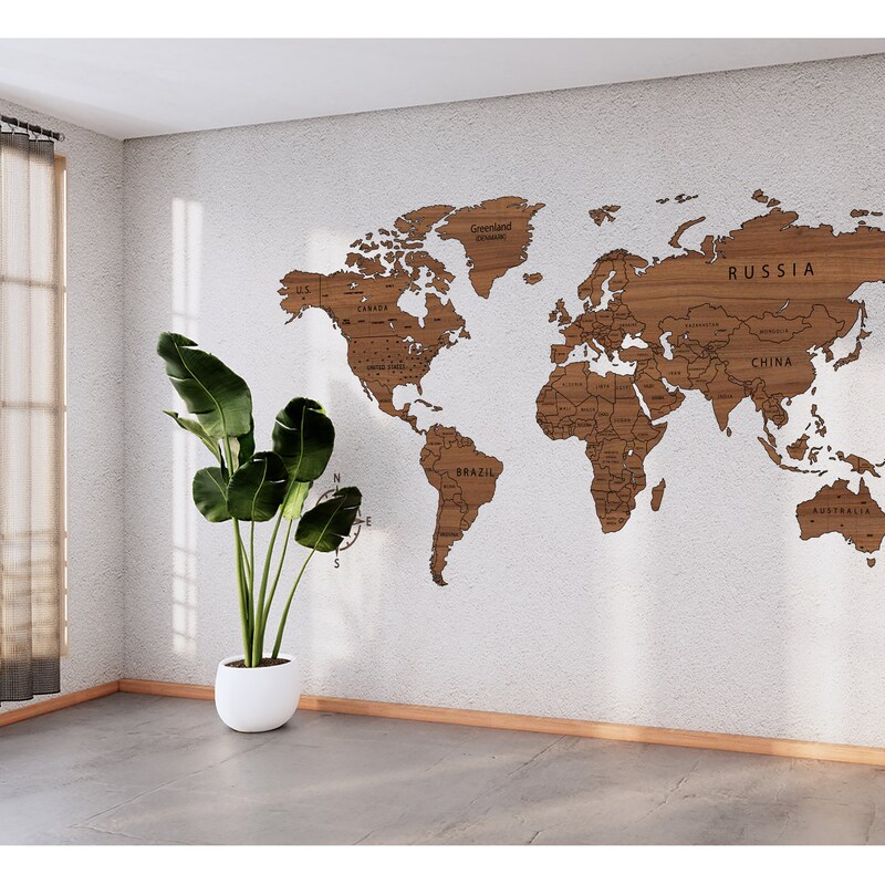 Map Wall Decal - Etsy