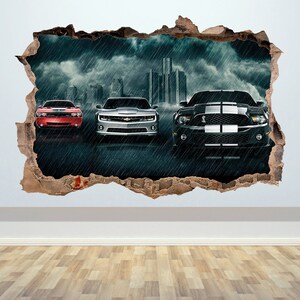 American Muscle Cars Vinyl Sticker Cars Decal Garage Decal Garage ...