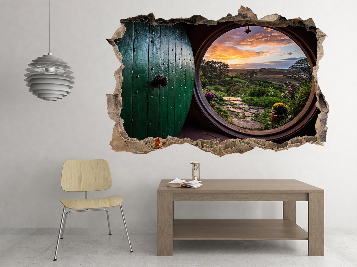 Hobbit House Wall Art Decal Hobbit Decor Bag End Wall Art | Etsy