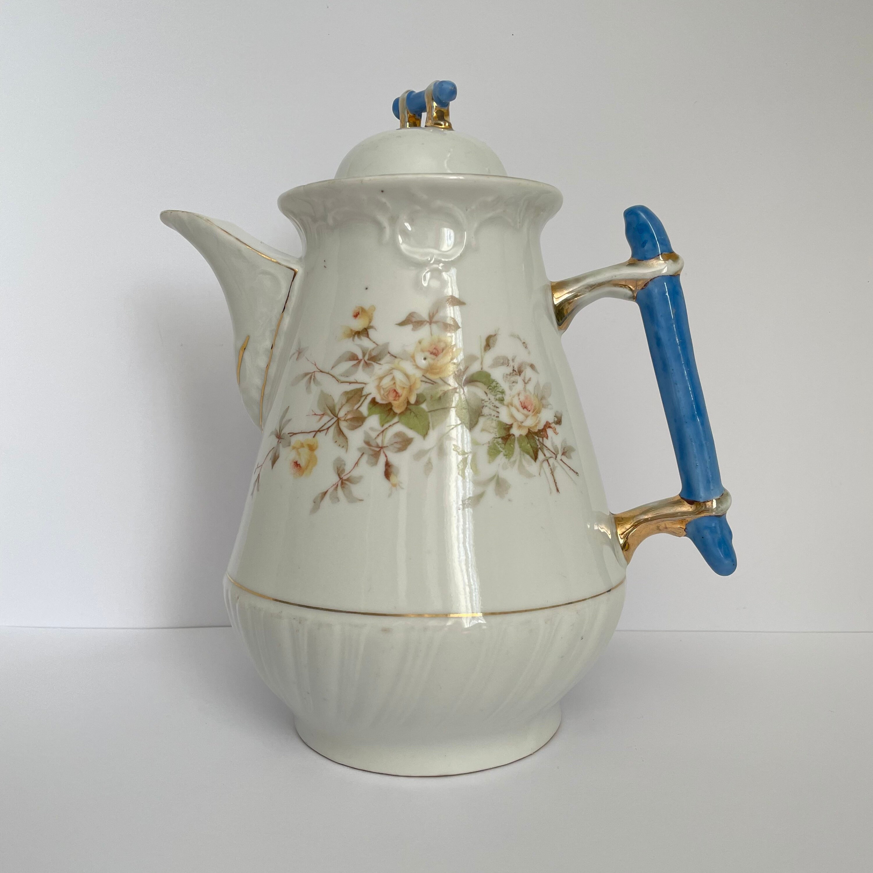 1900, Antique Porcelain Hermann Ohme Teapot, Antique Germany Teapot ...