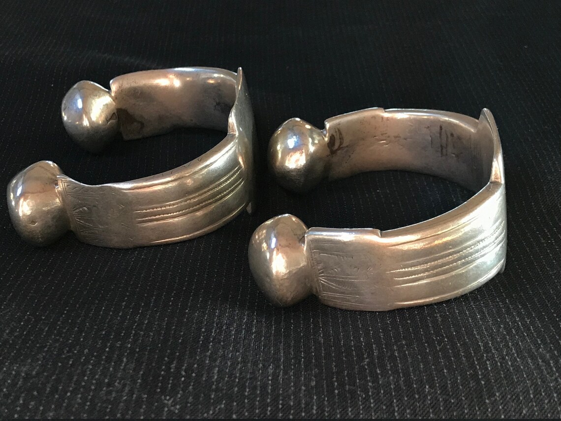 A Set of Silver Tuareg Anklets Khalkhal Mali Khelkhal - Etsy