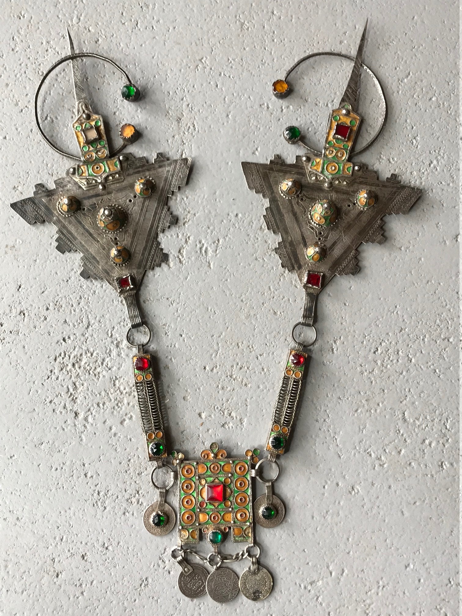 Pair of Silver Vintage Berber Fibulae Tiznit TIZERZAI - Etsy