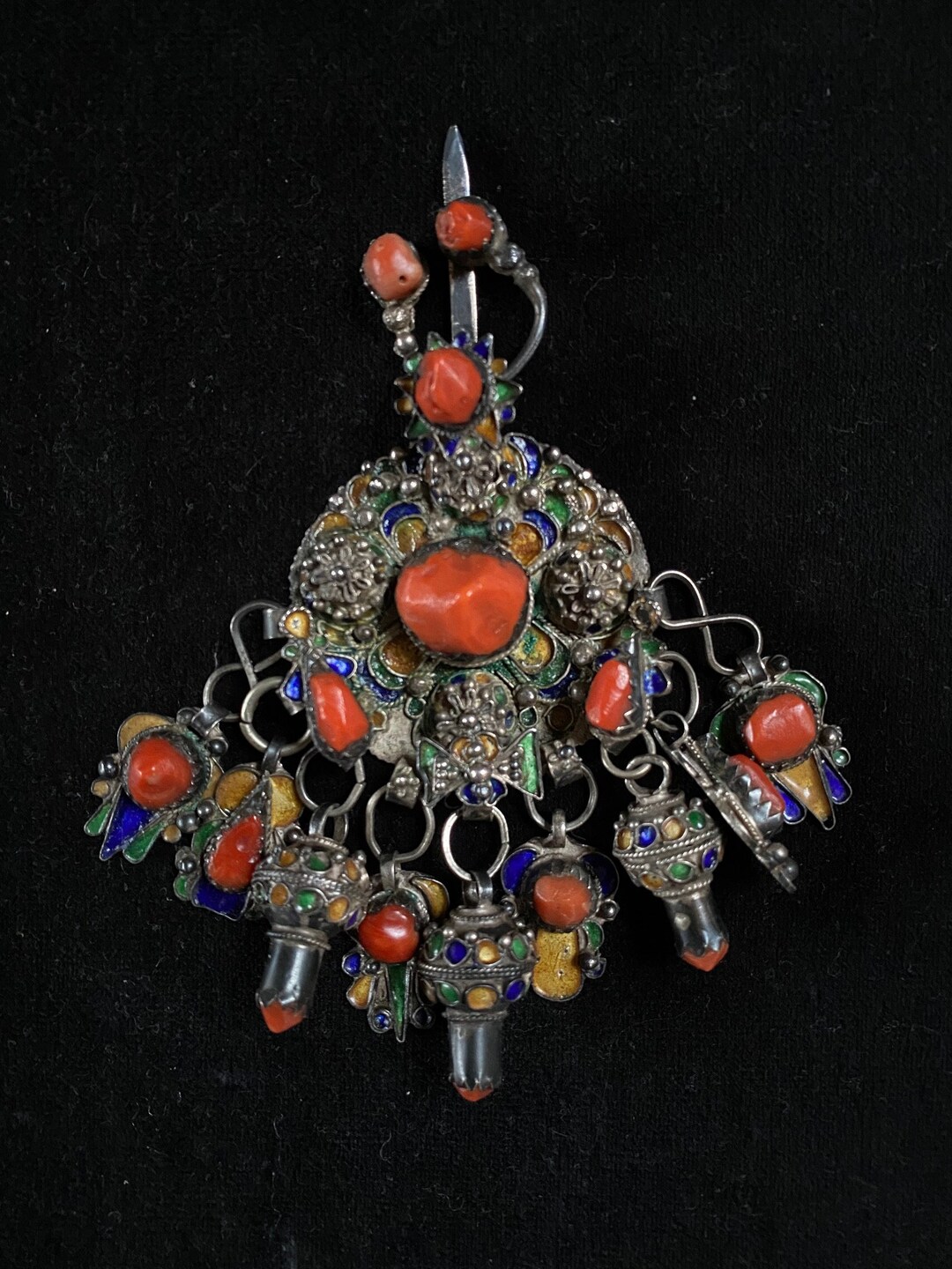 Small Kabyle Fibula , ADWIR, Grande Kabylie, Natural Coral, Very ...