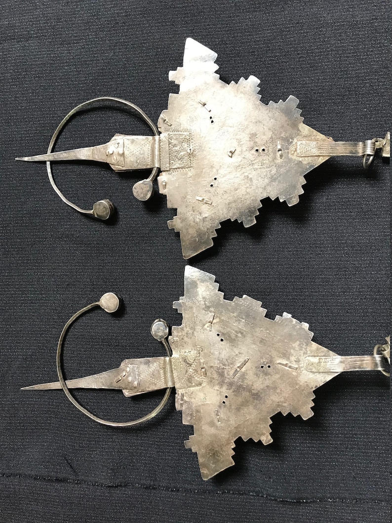 Pair of Silver Vintage Berber Fibulae Tiznit TIZERZAI | Etsy