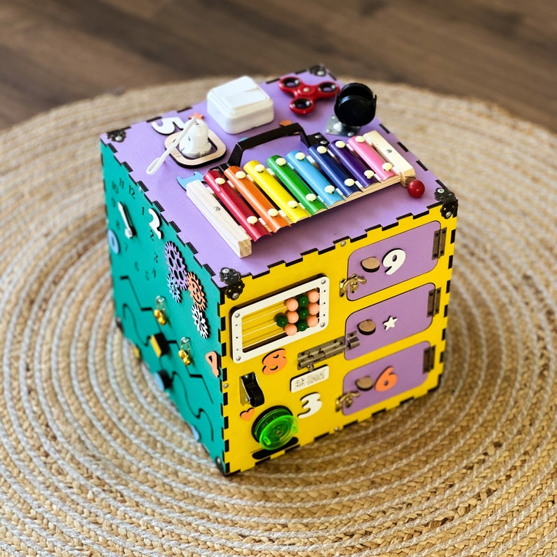 Busy Cube for Toddler, Busy Cube 1 Year Old, Baby Activity Center Cube ...