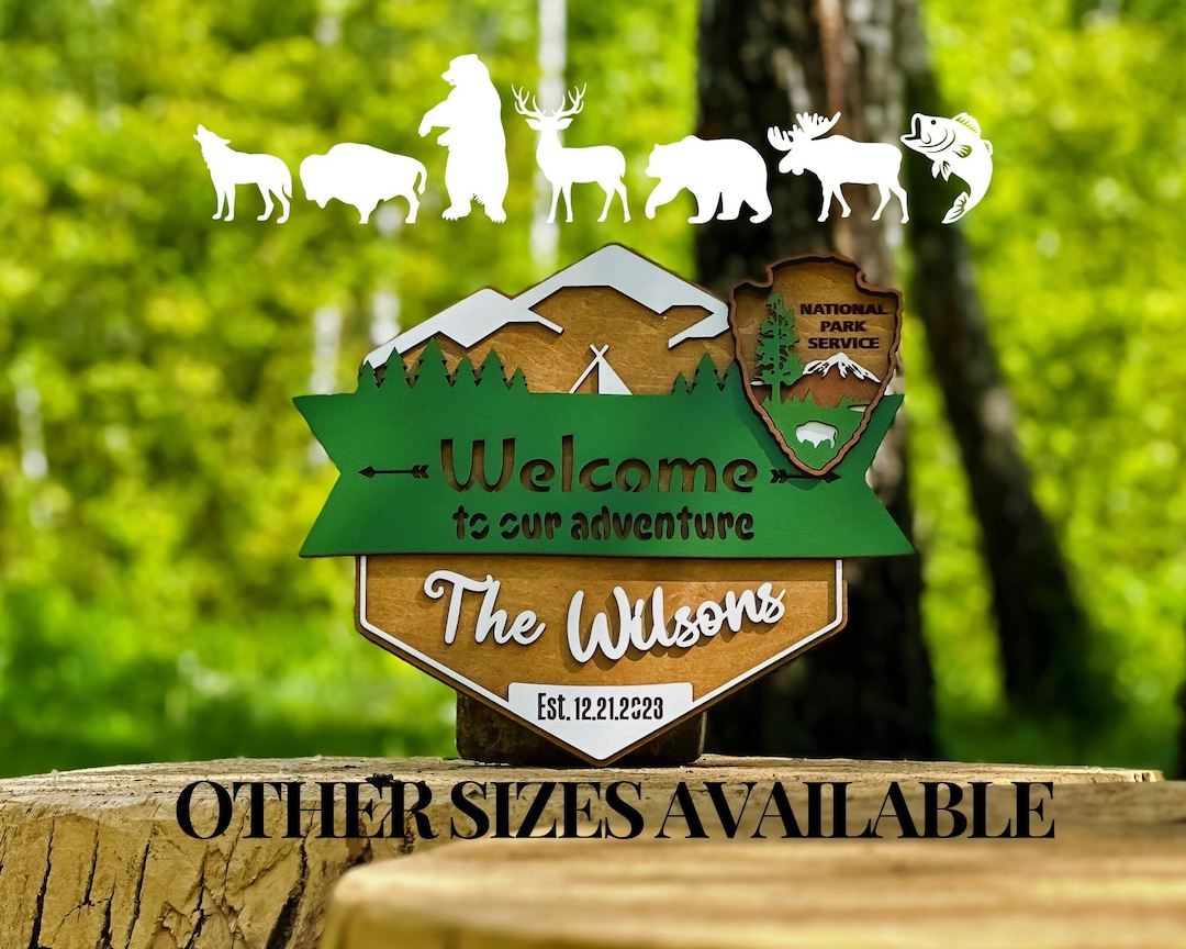 National Park Wedding Sign, National Park Service Welcome Sign, Custom ...
