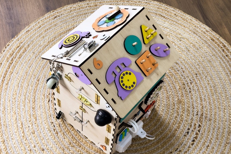 Busy House Wooden, Busy House for Kids, Busy Board House, Activity ...