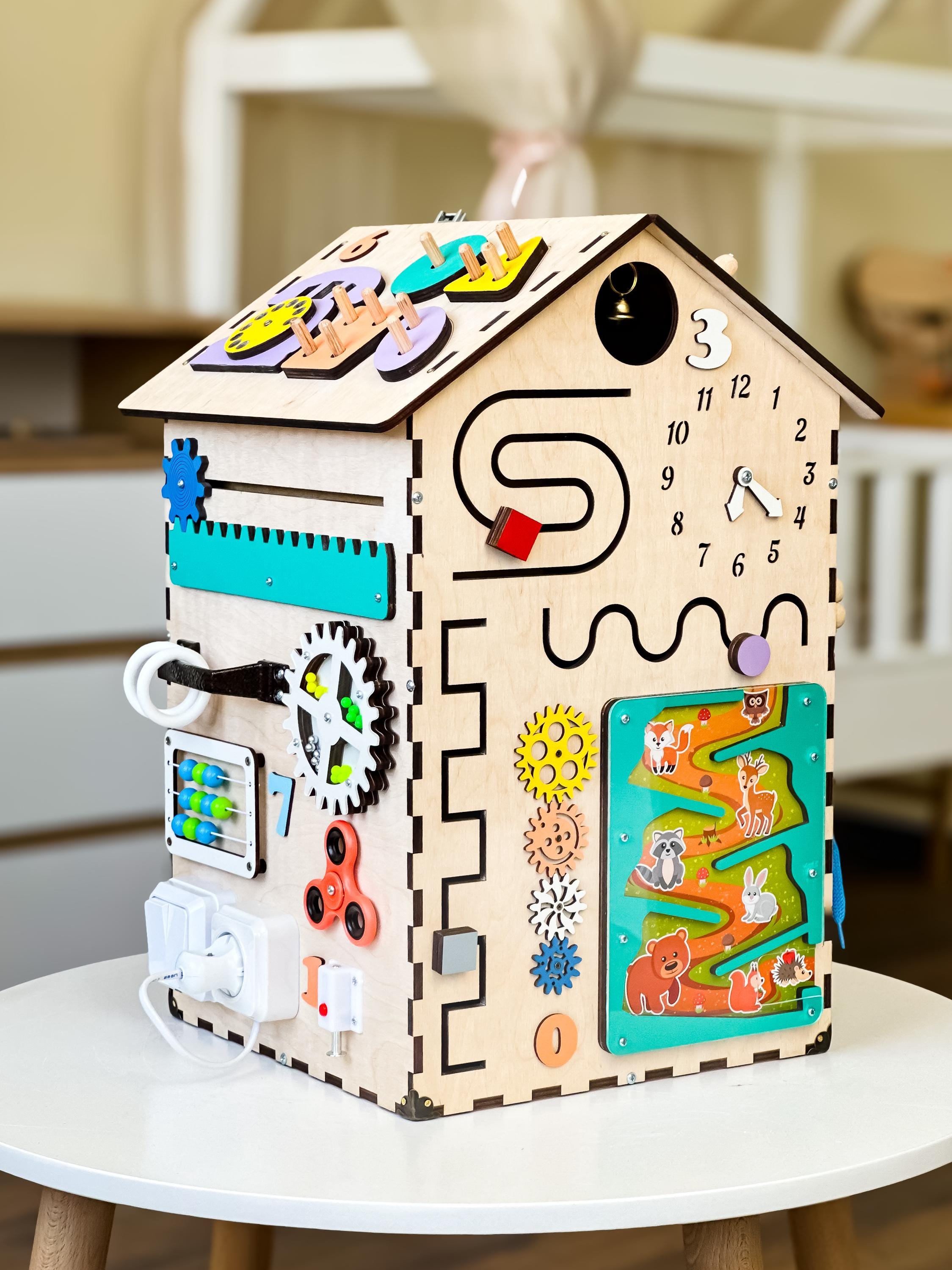 Pink Busy Board House, Sensory House, Busy House for Girls, Montessori ...