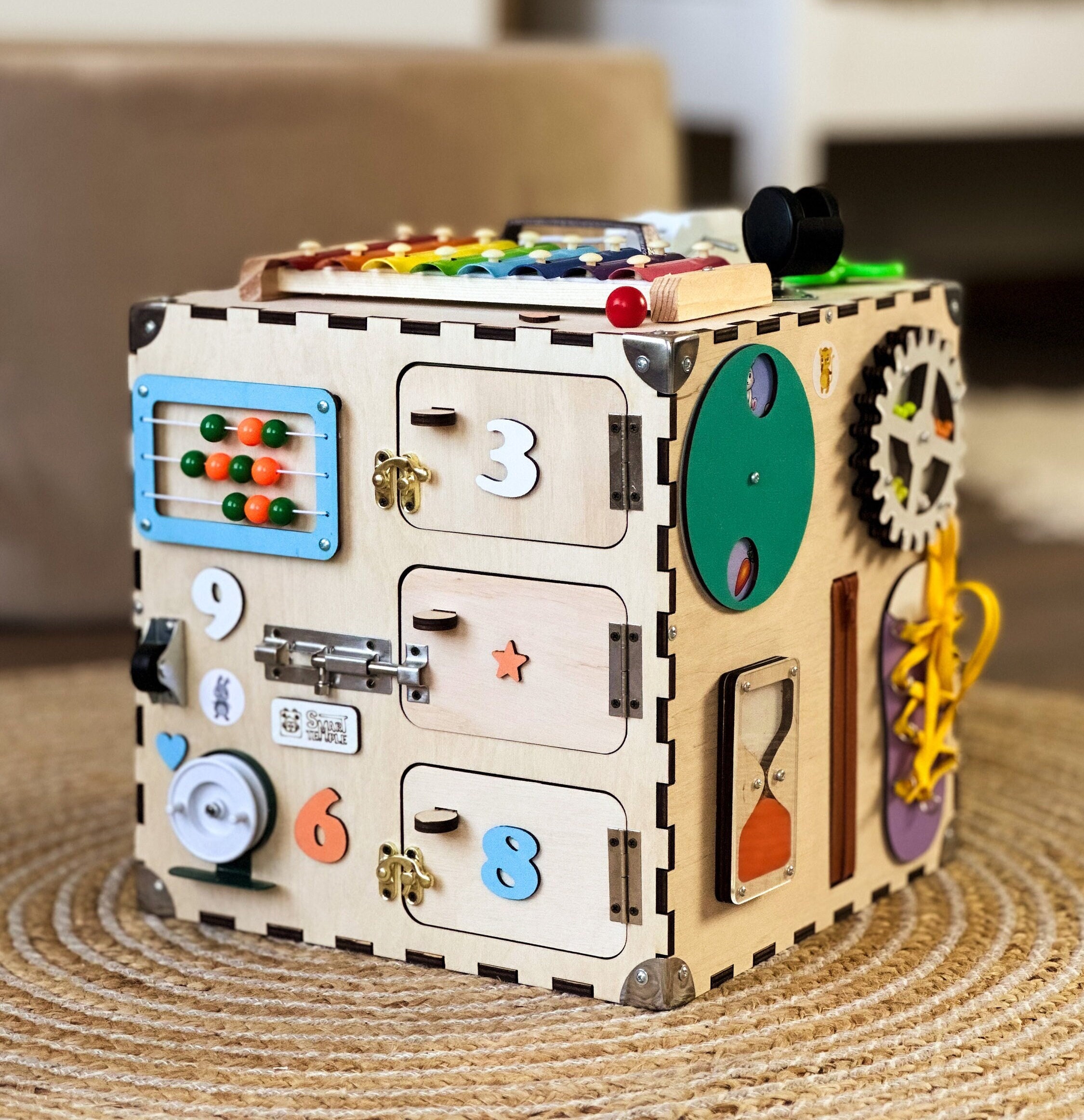 Busy Cube for Boy Activity Würfel Baby Holzwürfel - Etsy