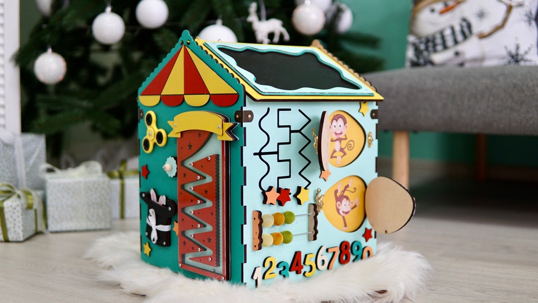 Busy House With Storage, Busy House With Name, Busy House for Kids ...