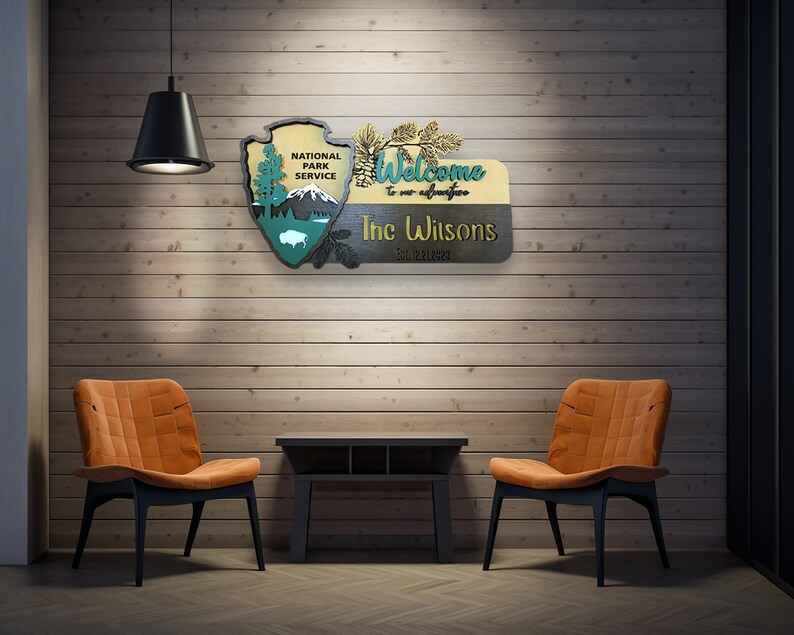 Adventure Wedding Sign National Park Hiker Gift, National Park Service ...