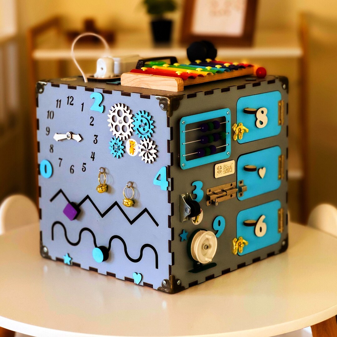 Busy Cube for Toddler, Busy Cube Montessori, Busy Cube 1 Year Old ...