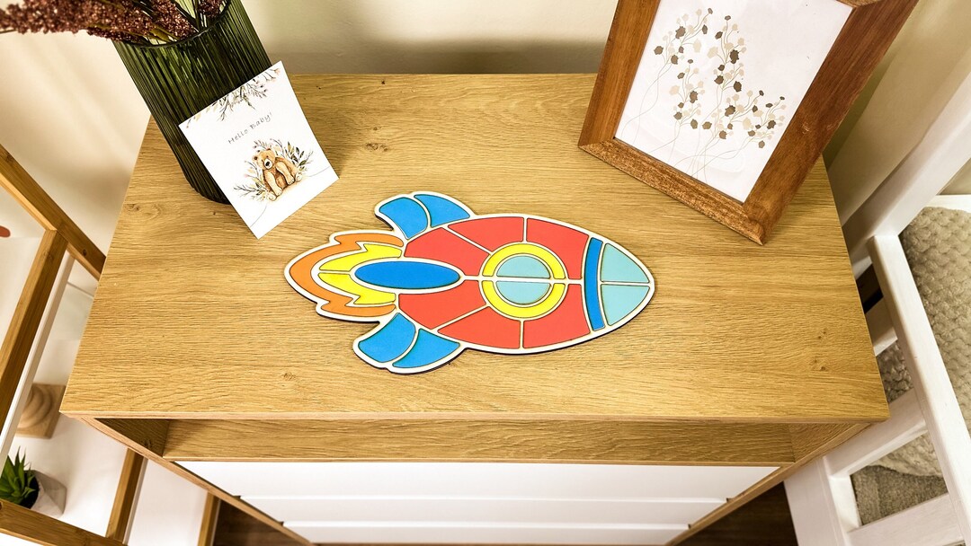 Rocket Wooden Puzzle, Spaceship Puzzle, Space Puzzle, Wooden Puzzles ...