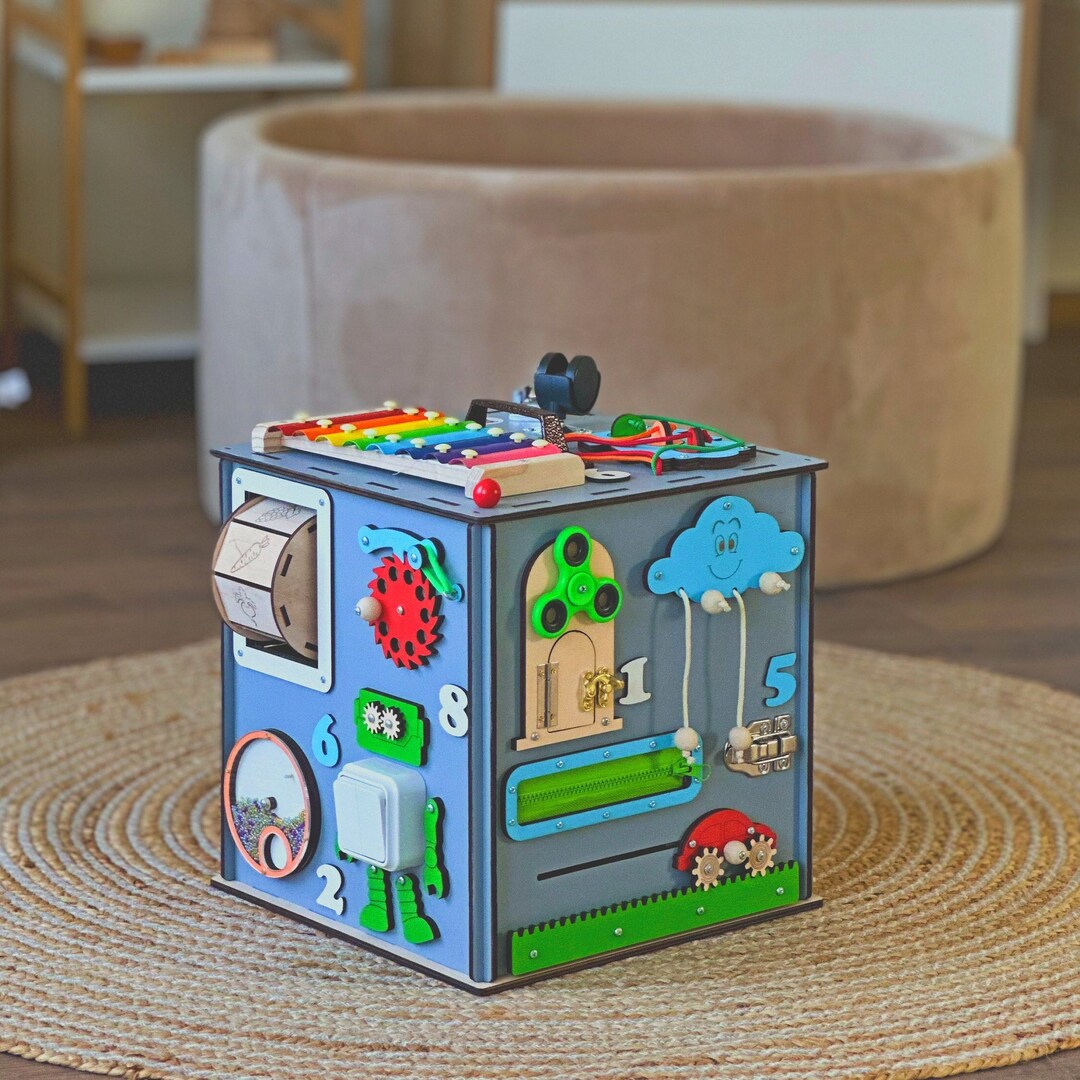 Montessori Busy Cube, Busy Cube 1 Year Old, Busy Cube Medium, Busy Cube ...