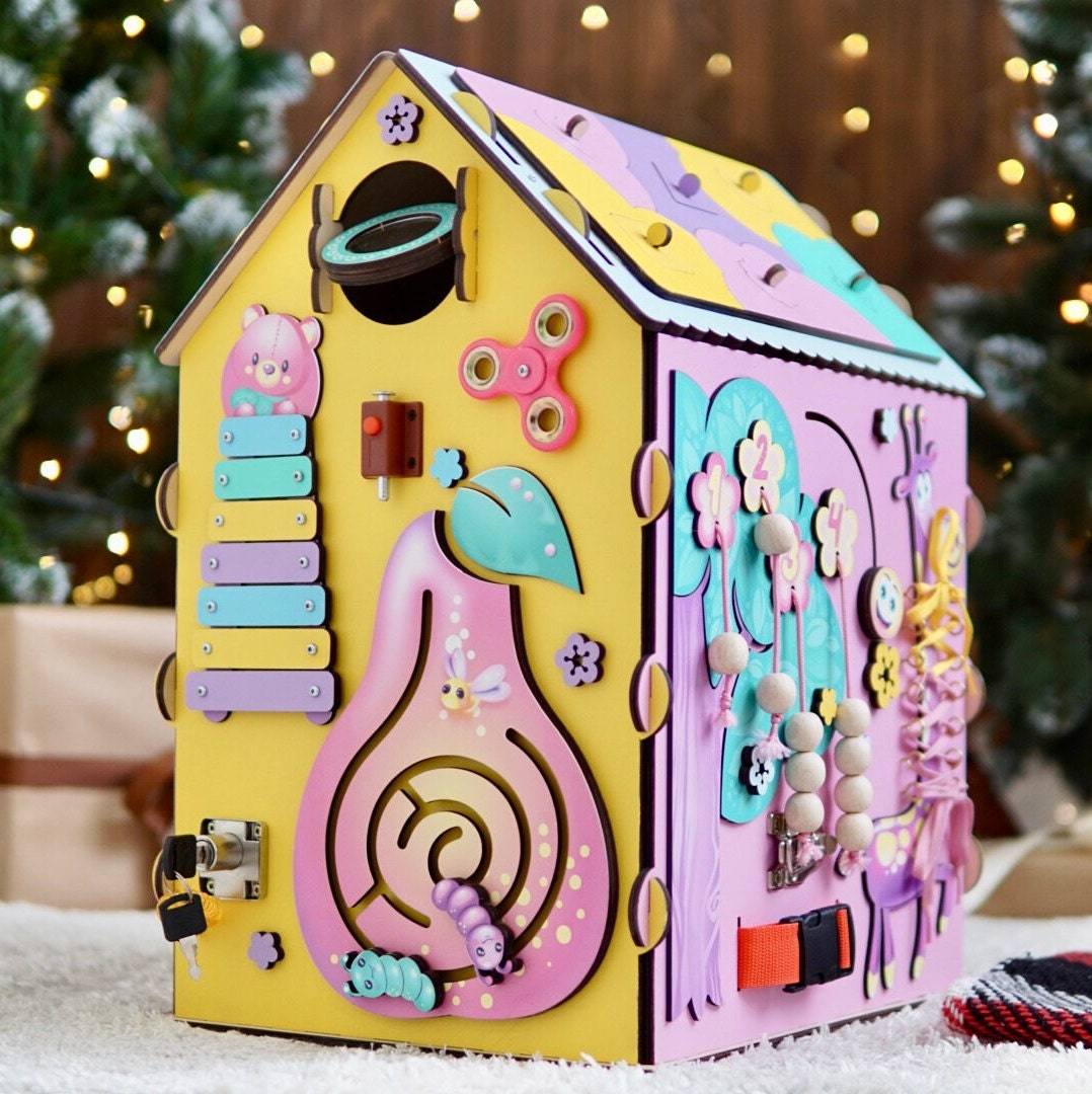 Busy House for Toddler, Busy Board House, Busy House Wooden, Busy House ...