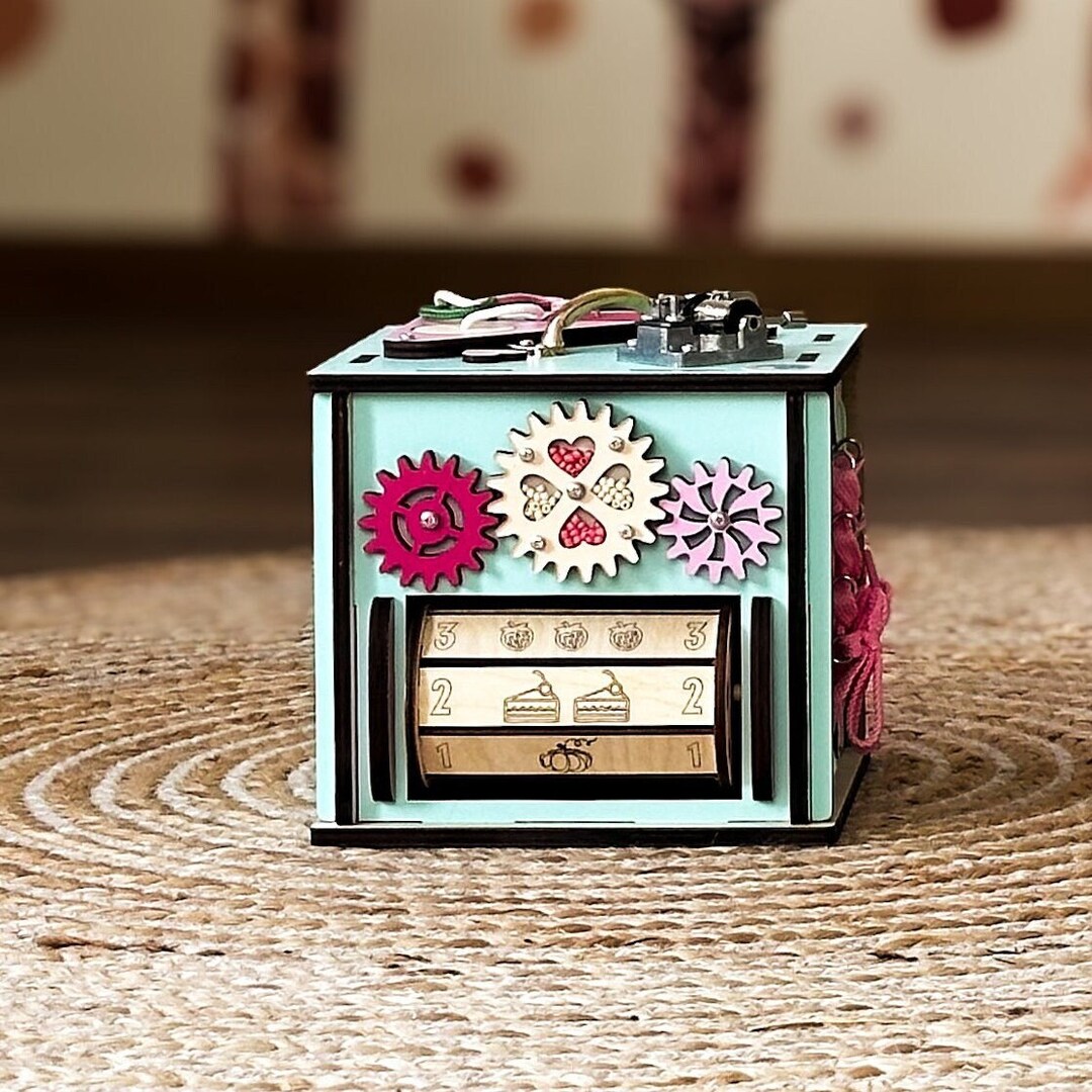 Busy Cube Wooden, Busy Cube for Toddler, Busy Cube 1 Year Old, Busy ...