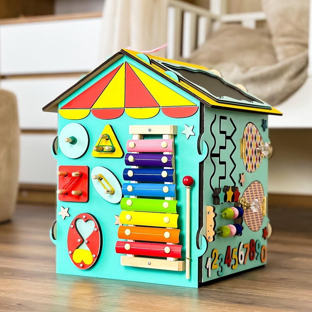 Busy House With Storage, Busy House With Name, Busy House for Kids ...