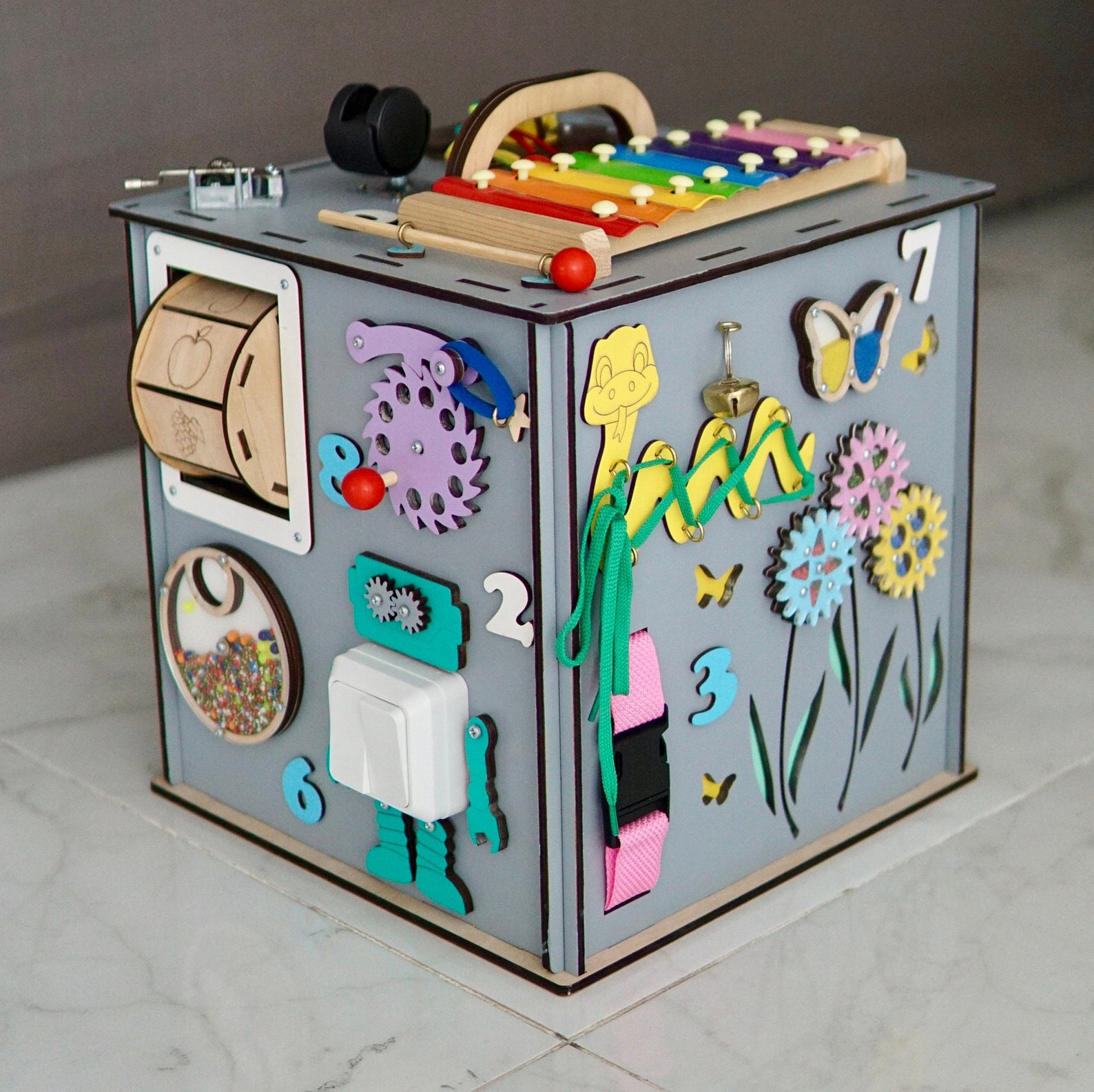 Montessori Busy Cube , Busy Cube 1 Year Old, Busy Cube Medium, Busy ...