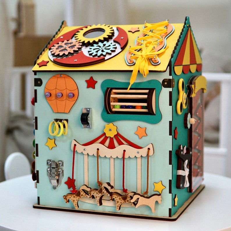 Busy House With Storage, Busy House With Name, Busy House for Kids ...