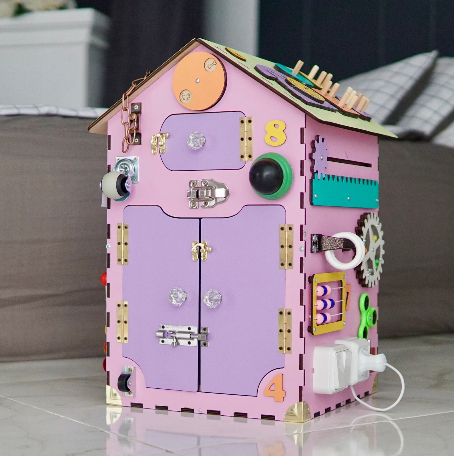 Busy Board House, Montessori Busy House Personalized, Busy House for ...