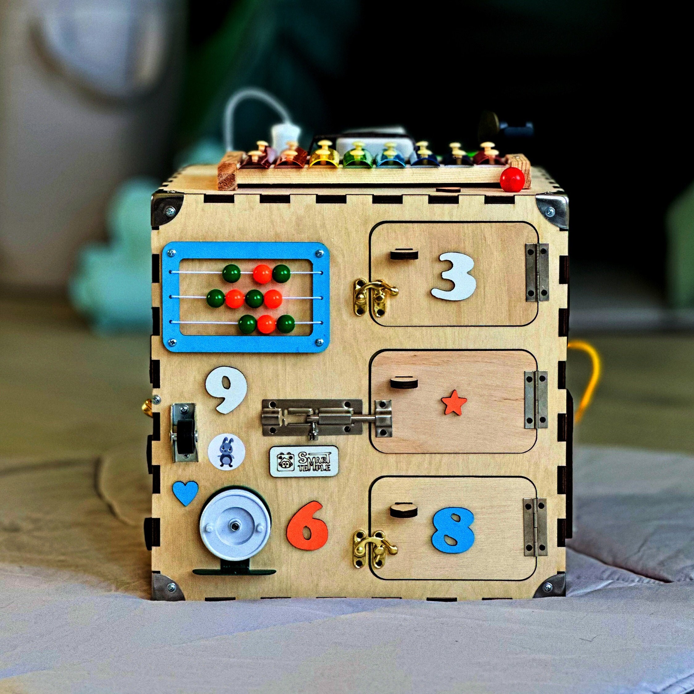 Wooden Activity Cube, Busy Board 1 Jahr, Busy Board Cube, Activity ...