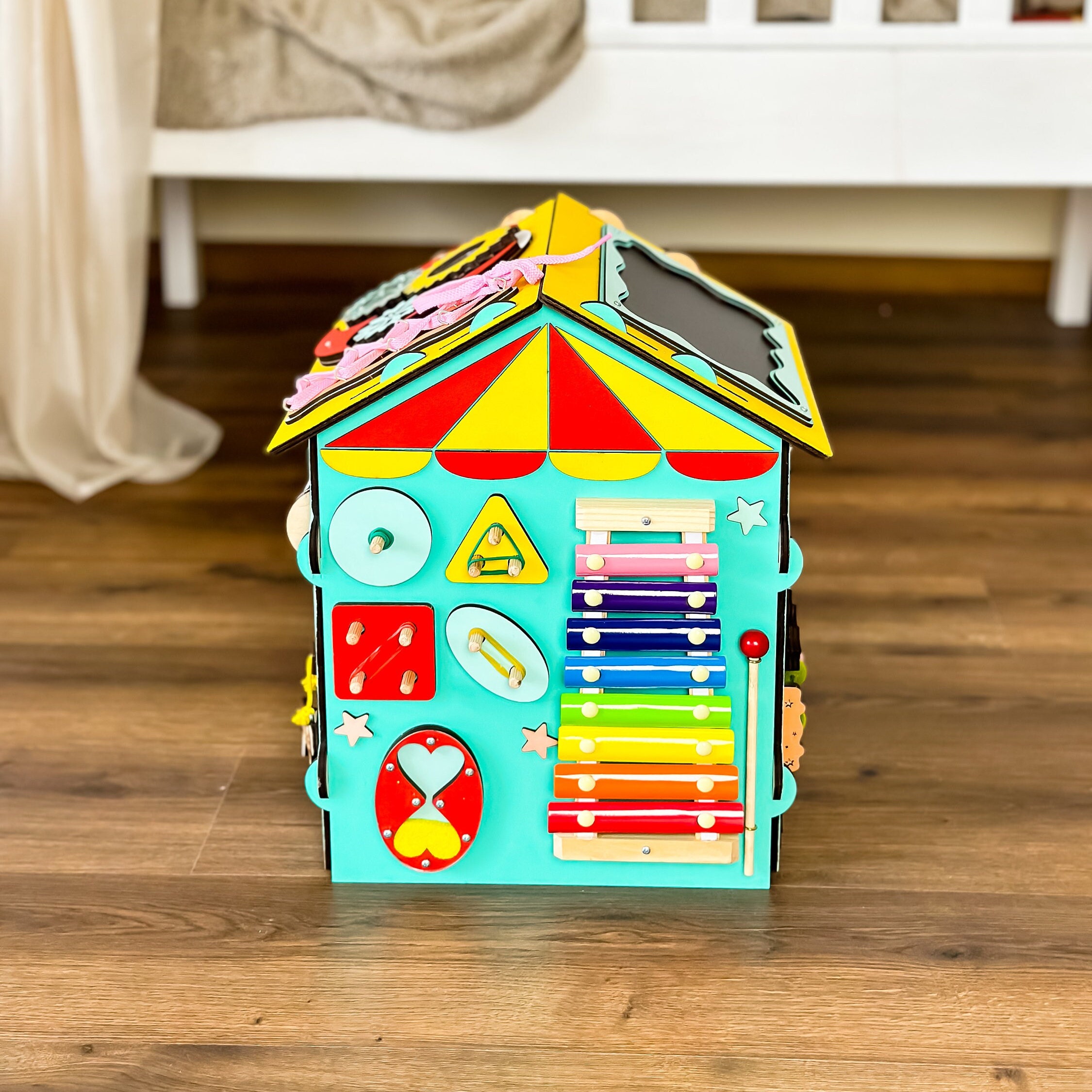Busy Board House, Development Toy, Busy House for Kids, Baby Activity ...
