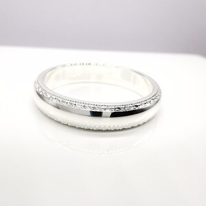 Isaac - Milled Edge and Beaded Scroll Border Ring Available in 4mm/5mm ...