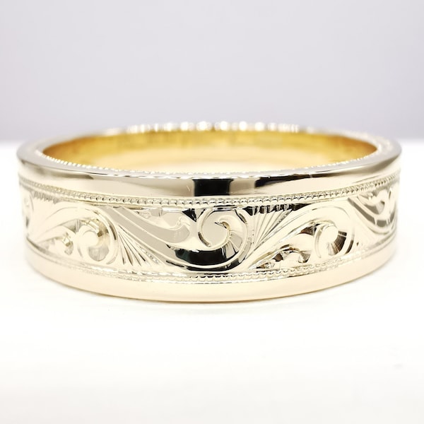 Hand Engraved Ring - Etsy