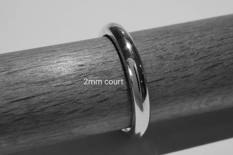 Polished Finish 2mm/3mm Court Shape Ring Available in 950 Platinum ...