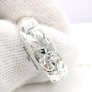 Arthur - Old English Style Scroll Hand Engraved Ring 6mm Available in ...