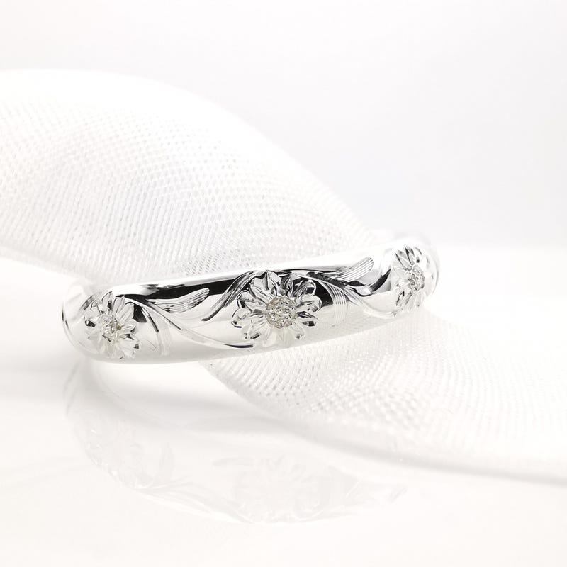 Wide Band Platinum V Ring - Etsy