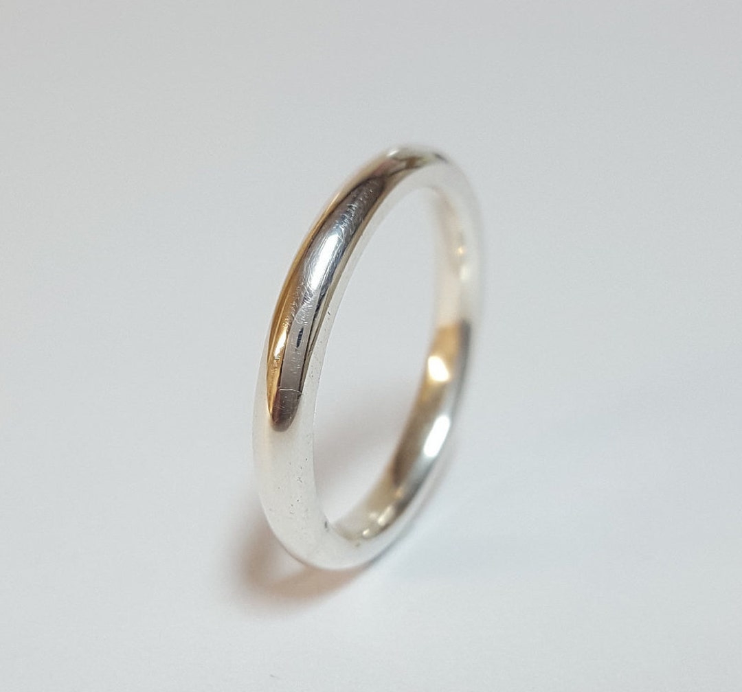 Polished Finish 2mm/3mm Court Shape Ring Available in 950 Platinum ...