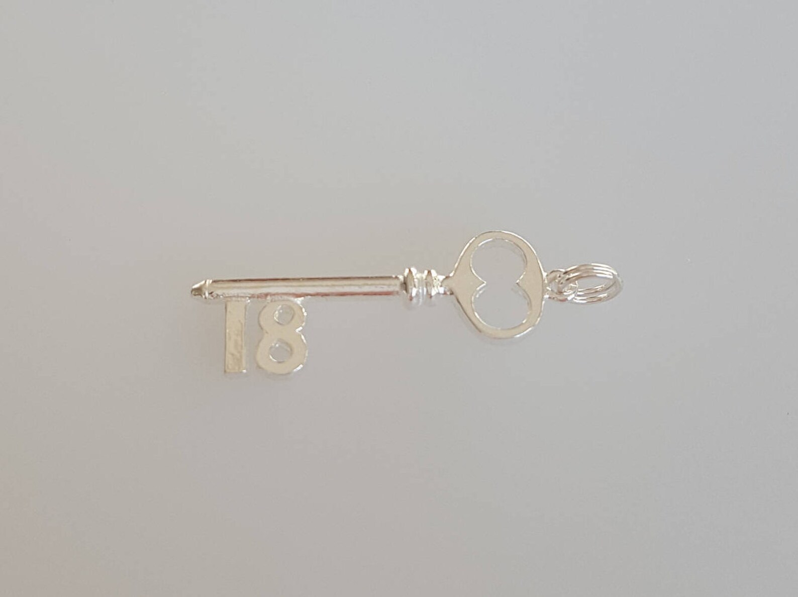 18th Birthday Key Vintage Style New Charm Pendant in Solid 925 | Etsy