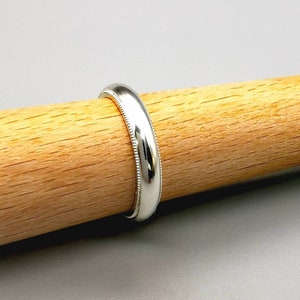 Milled Edge Polished Finish 3mm Ring Available in 950 Platinum | Etsy