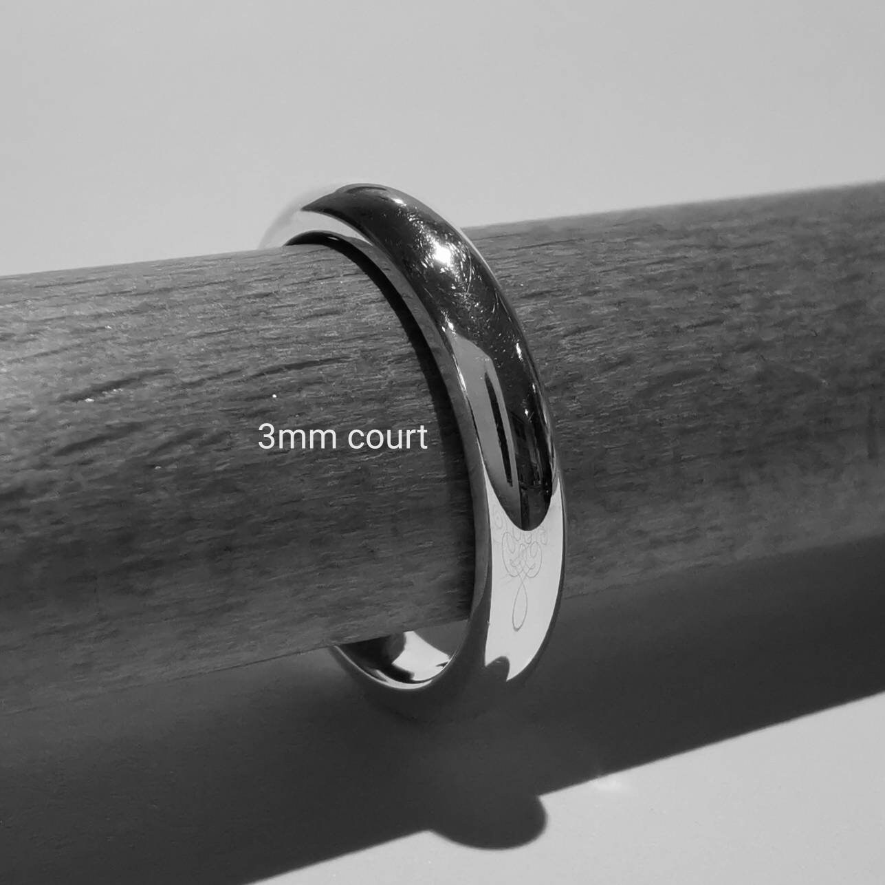 Polished Finish 2mm/3mm Court Shape Ring Available in 950 Platinum ...