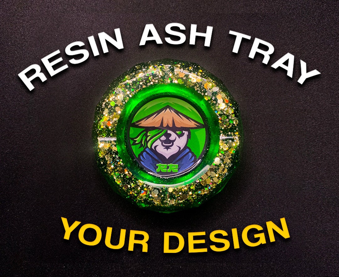 Custom Resin Ash Trays YOUR OWN DESIGN Made Into Acrylic Poured ...
