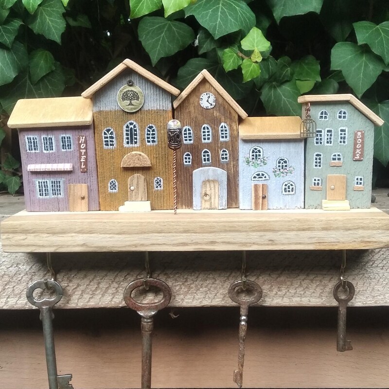 Wooden Key Wall Holder - Etsy