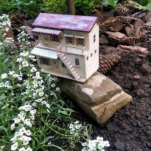Handmade Rustic Wooden Miniature Cottage, Cozy Farmhouse Decor ...