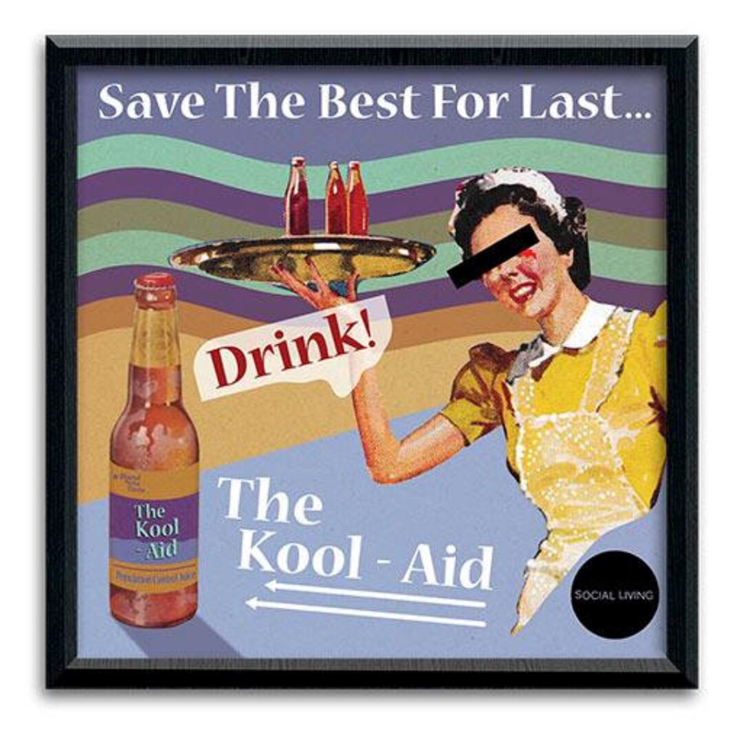 Trippy Kool-aid Art Print: Retro Surrealist Pop Art (12"x12") - Etsy